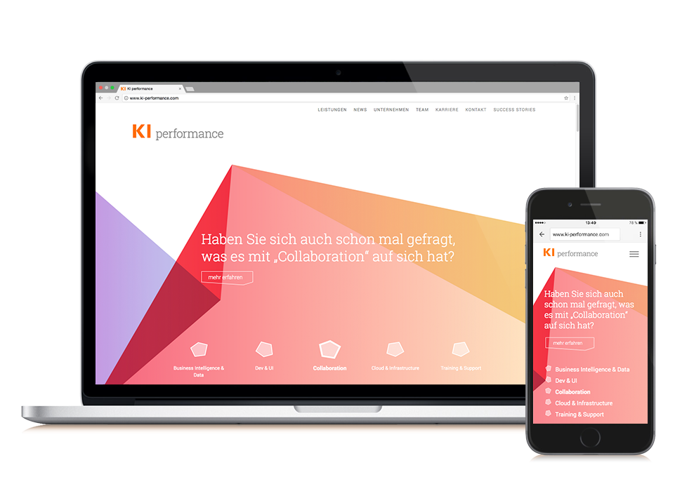 KI Performance: Responsive Website (ENORM Design)